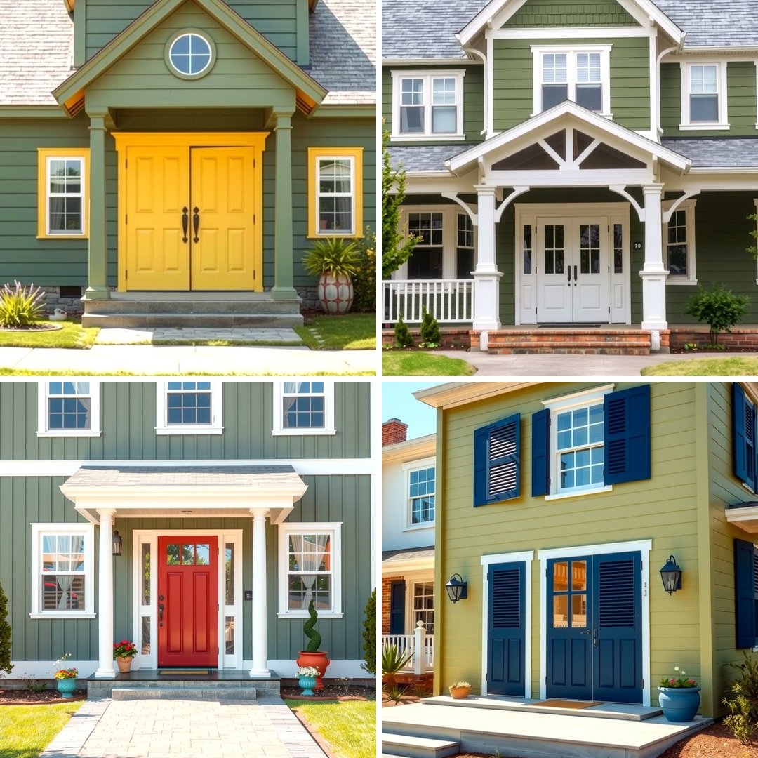 25 Olive Green House Exterior Ideas for a Fresh and Natural Look
