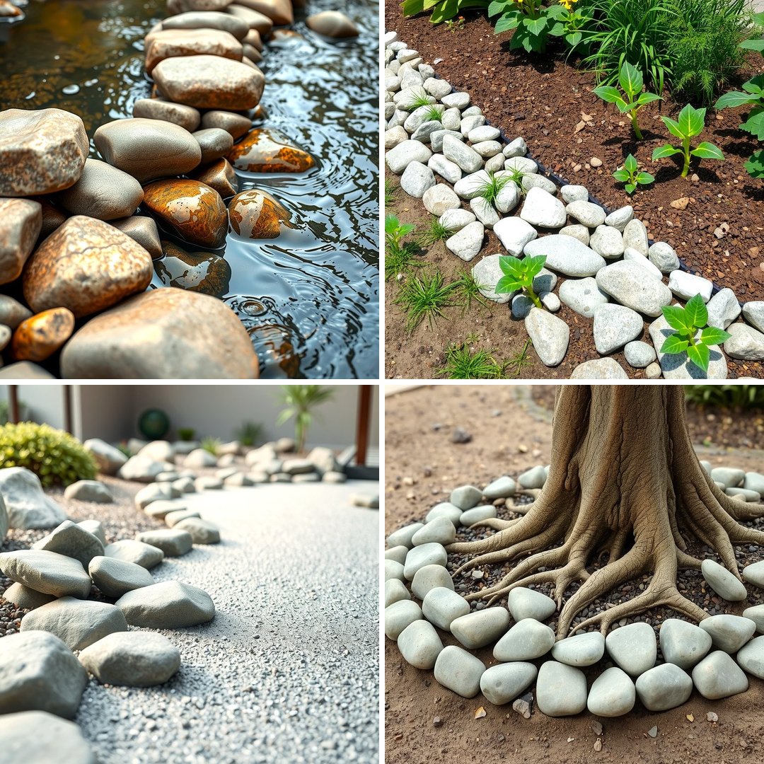 25 River Rock Edging Ideas for Your Garden