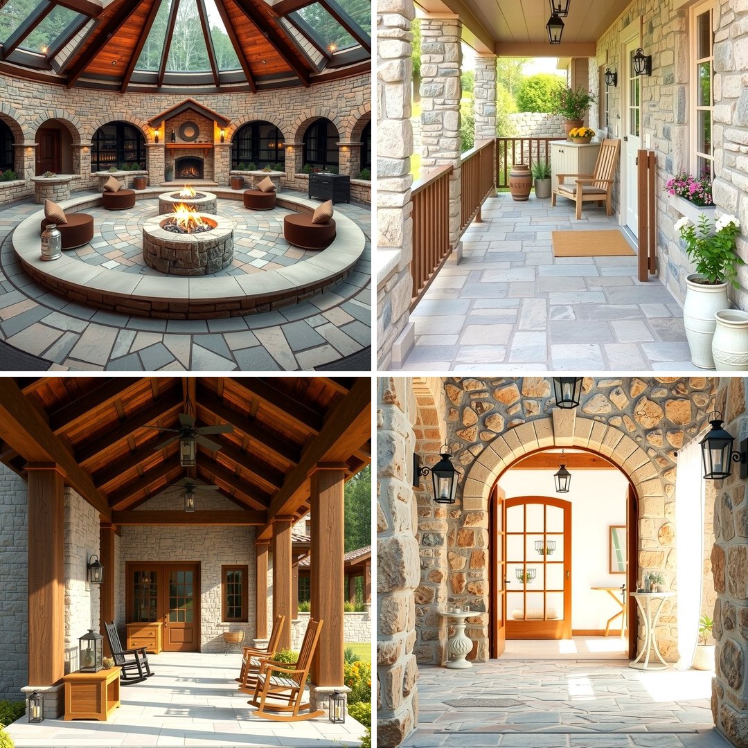 25 Stone Porch Ideas to Enhance Your Home's Curb Appeal