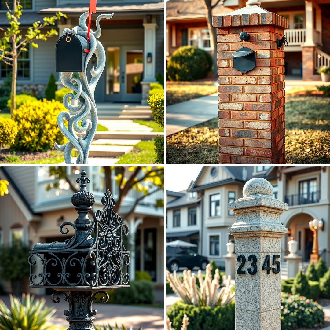 25 Unique Mailbox Post Ideas to Boost Curb Appeal