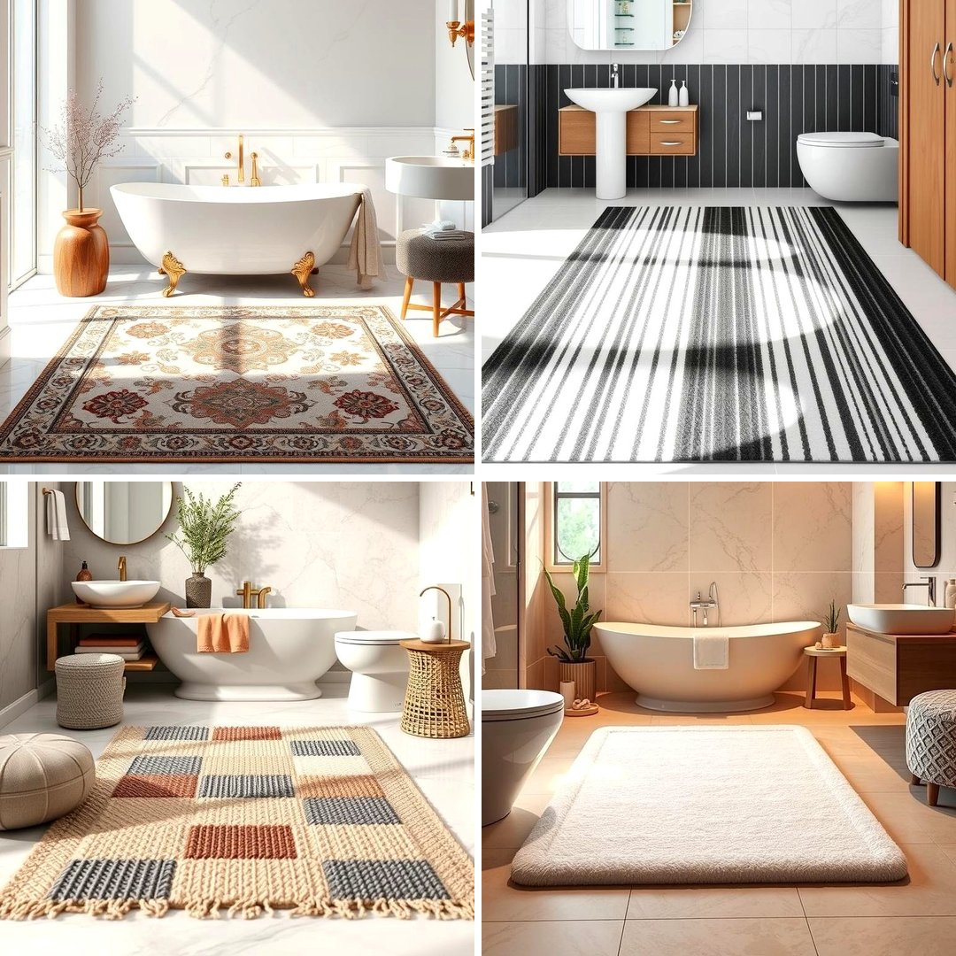 30 Bathroom Rug Ideas for Softness and Style Underfoot