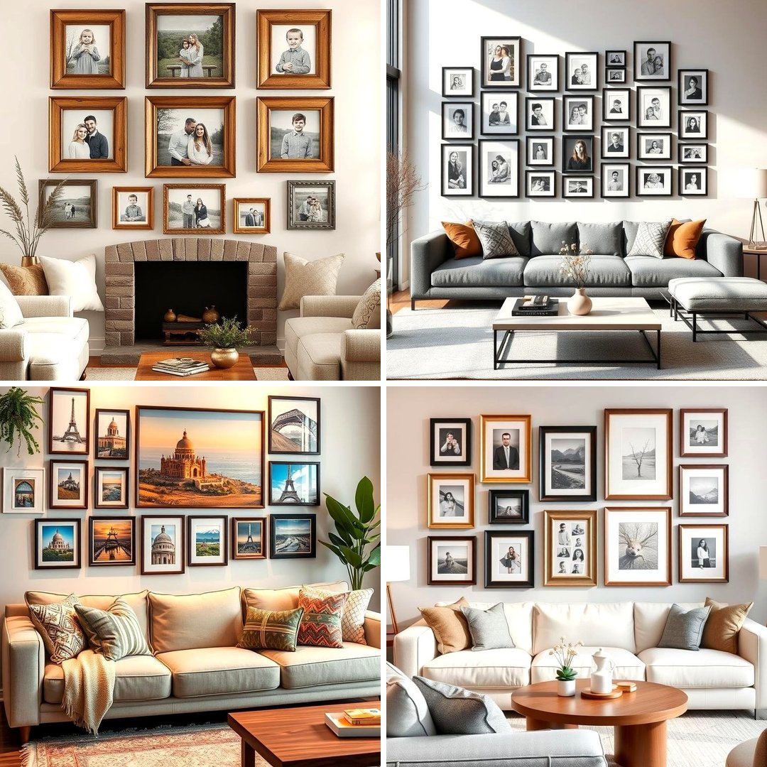 30 Family Photo Wall Ideas to Display Memories
