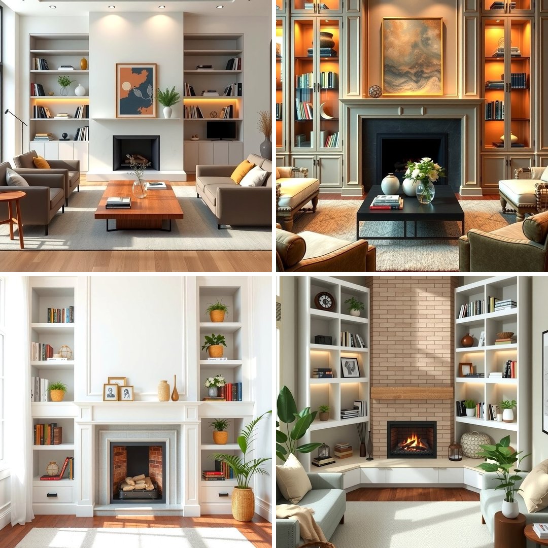 30 Fireplace with Bookshelves Ideas for Cozy Literary Nooks