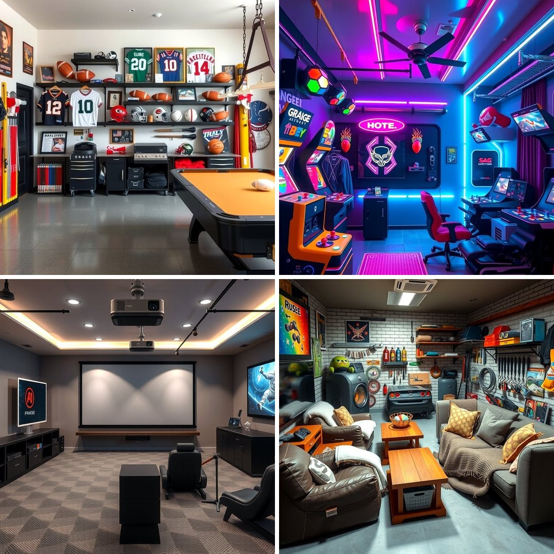 30 Garage Game Room Ideas for Ultimate Entertainment Zones