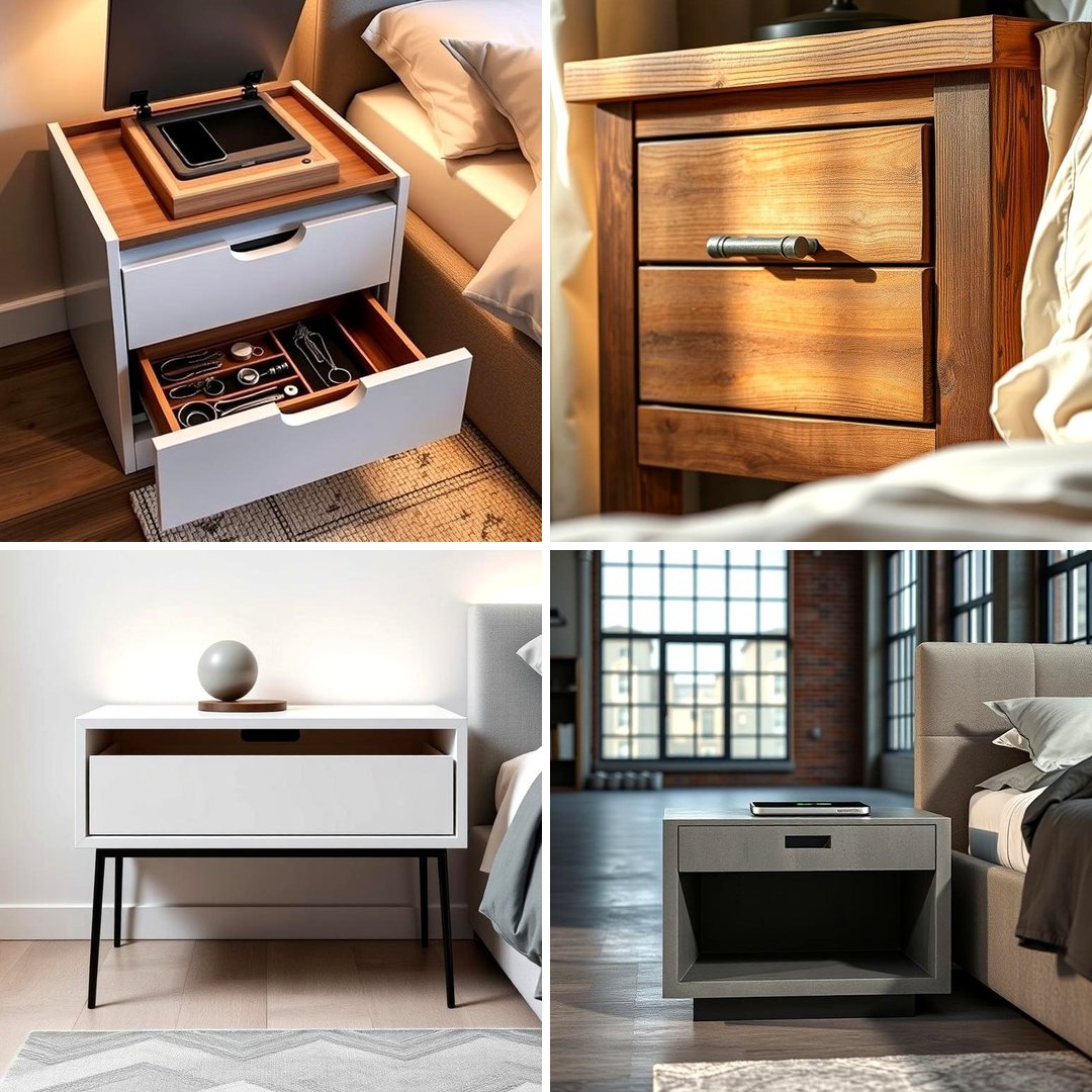 30 Innovative Nightstand Ideas for Bedroom Functionality