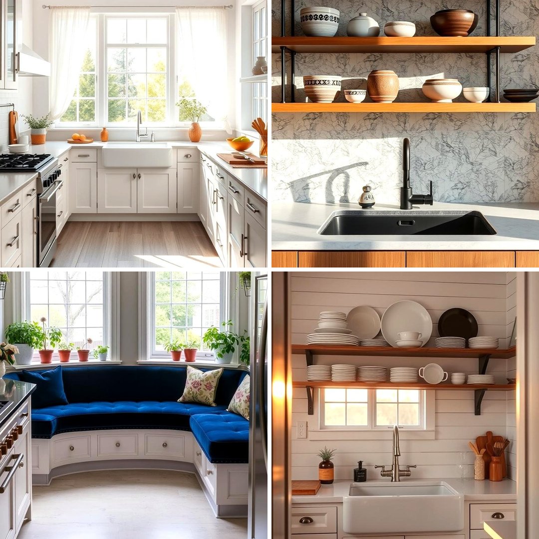 30 Kitchens Without Upper Cabinets for Open Concepts