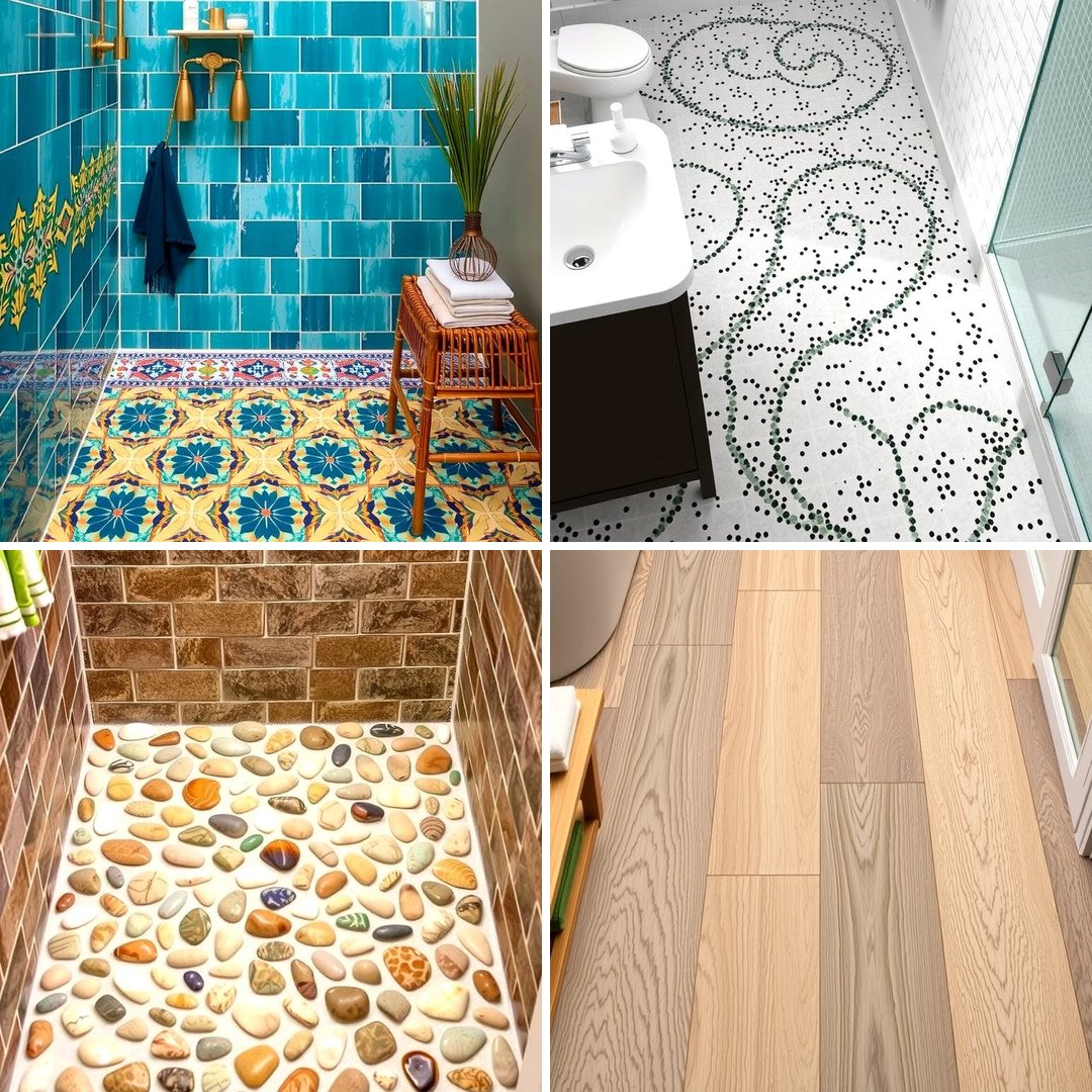 30 Shower Floor Tile Ideas for Slip-Resistant Style