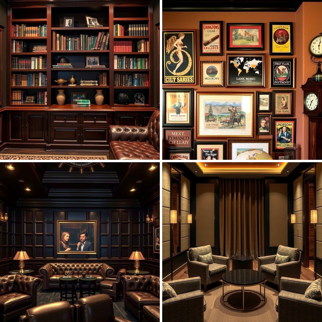 30 Sophisticated Cigar Room Designs for Luxurious Relaxation