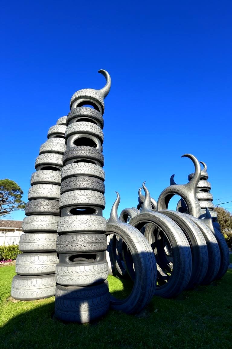 21 Recycled Tyre Garden Art Ideas for Eco-Conscious Spaces