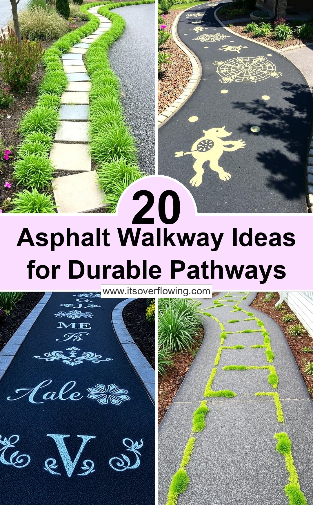 20 Asphalt Walkway Ideas for Durable Pathways