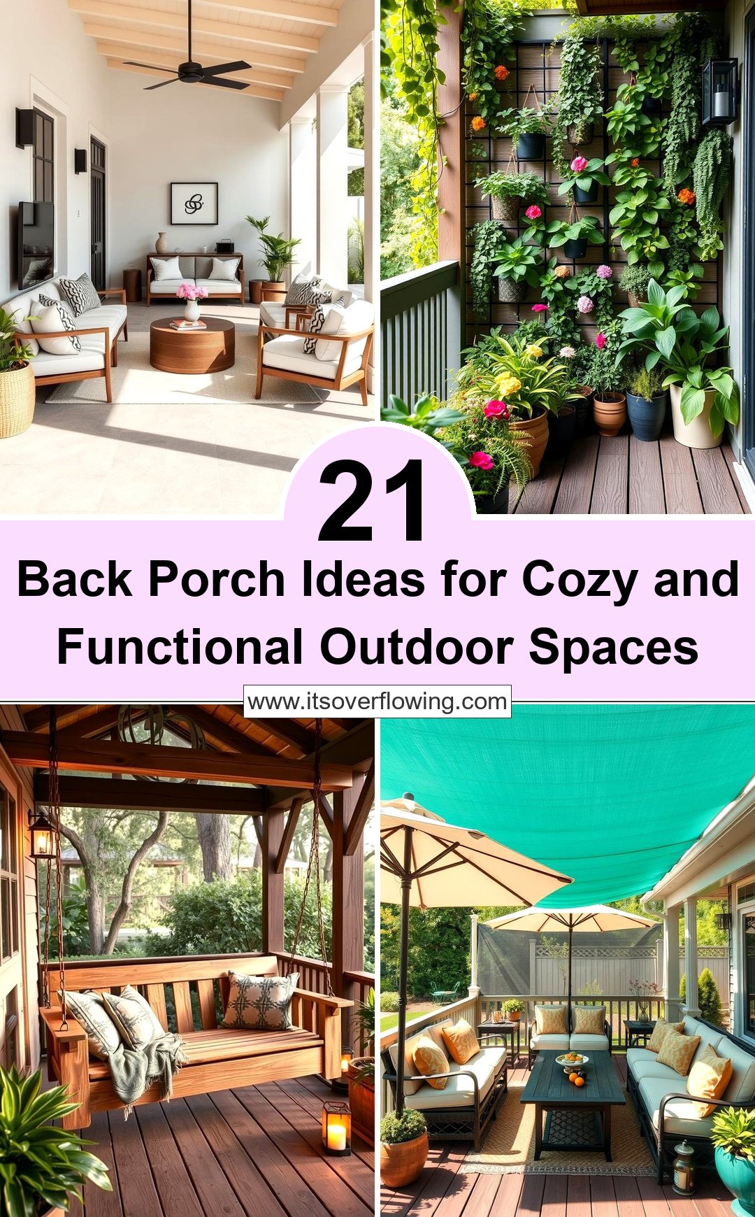 21 Back Porch Ideas for Cozy and Functional Outdoor Spaces