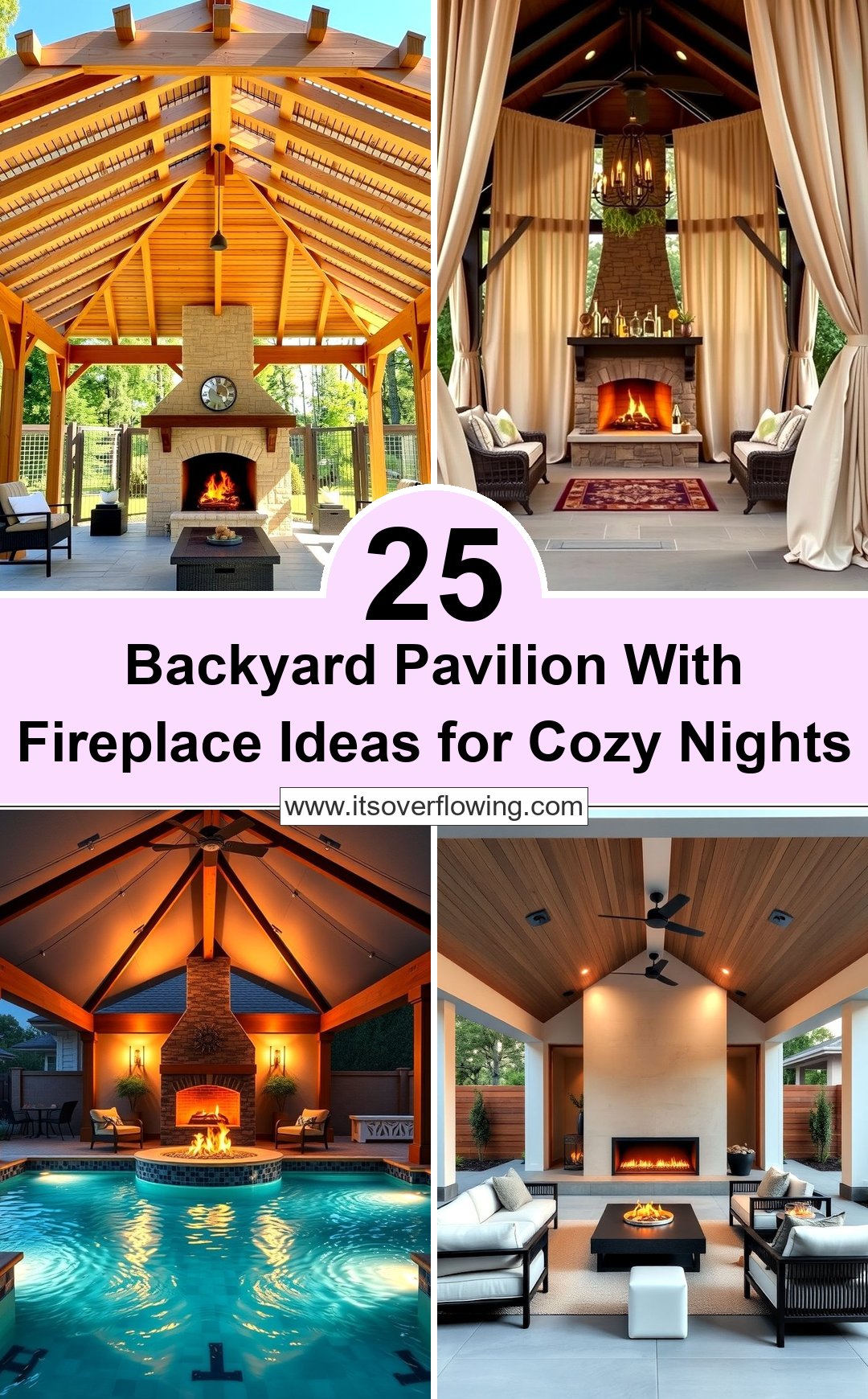 25 Backyard Pavilion With Fireplace Ideas for Cozy Nights
