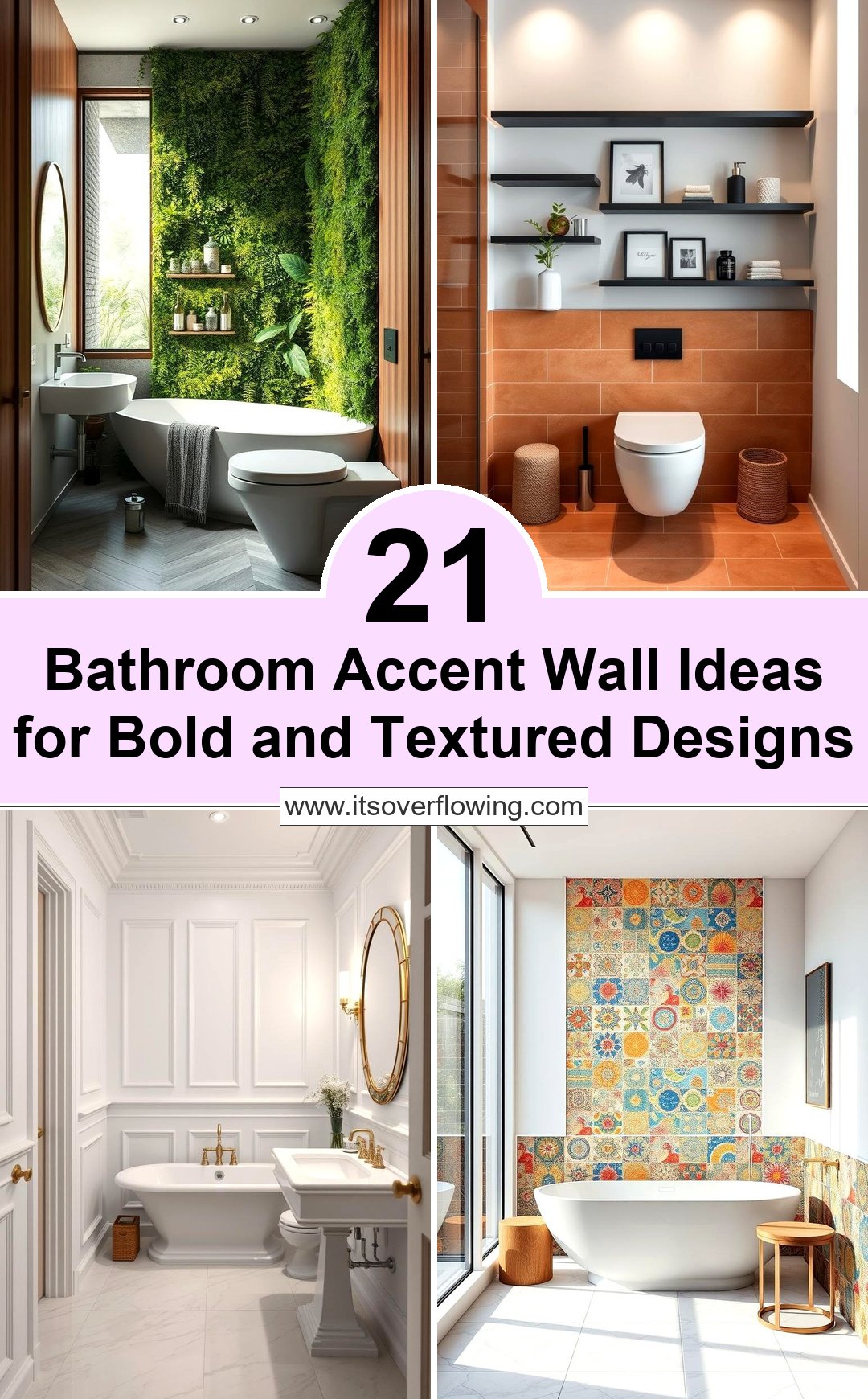 21 Bathroom Accent Wall Ideas for Bold & Textured Designs