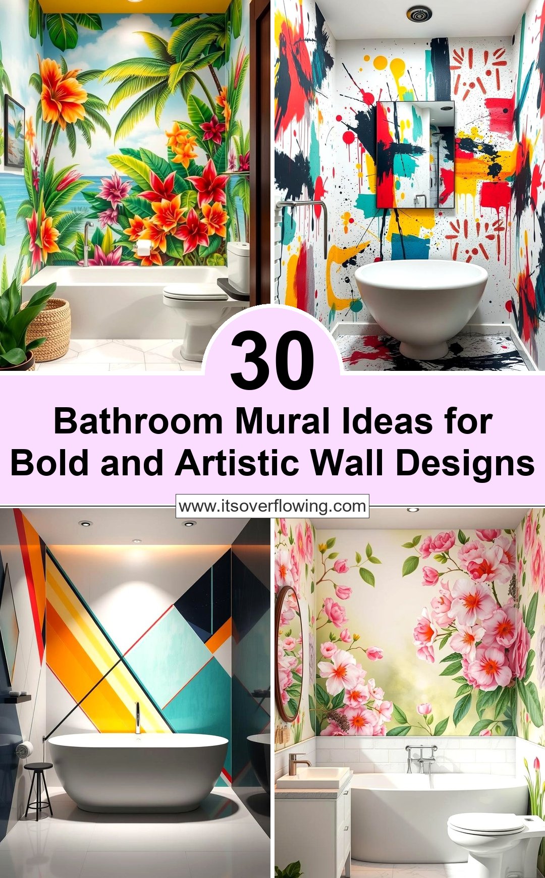 30 Bathroom Mural Ideas for Bold and Artistic Wall Designs