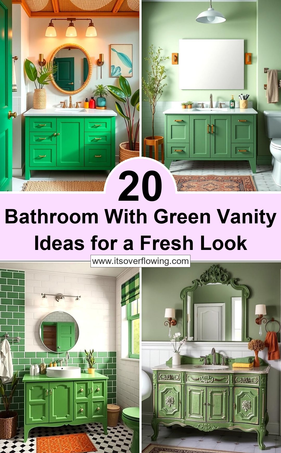 20 Bathroom With Green Vanity Ideas for a Fresh Look