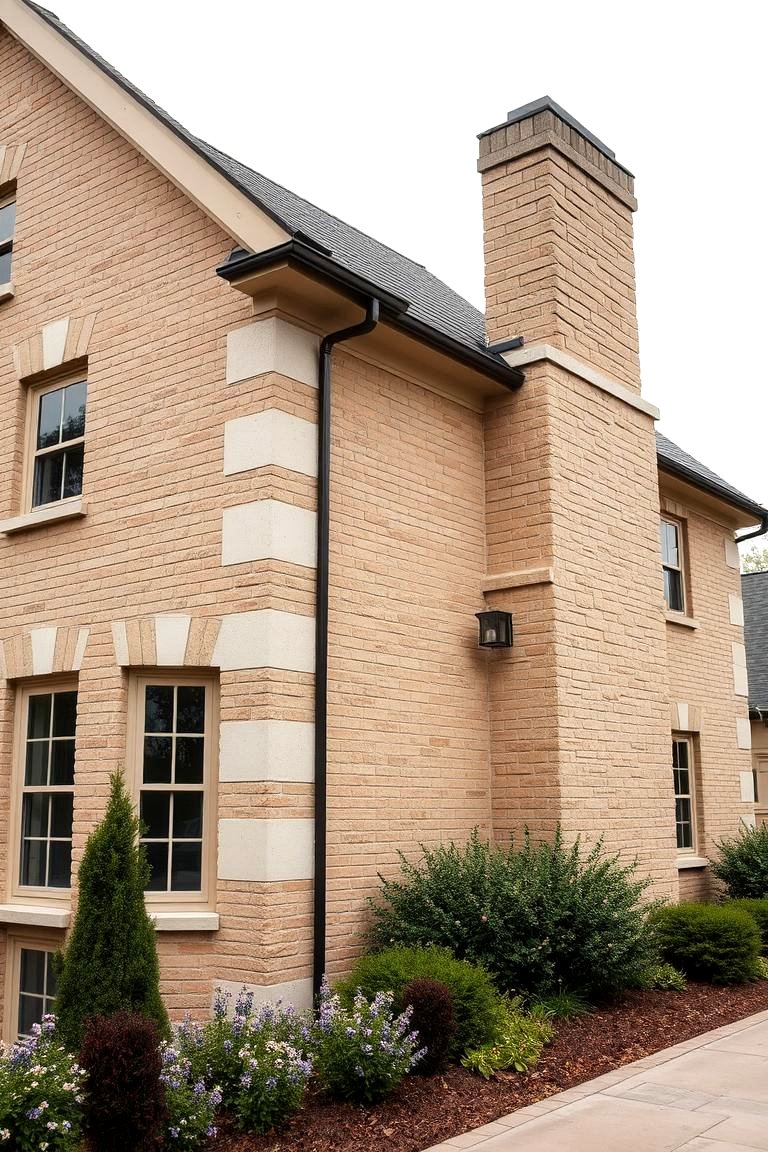 30 Beige Brick Exterior Home Ideas for Warm Curb Appeal