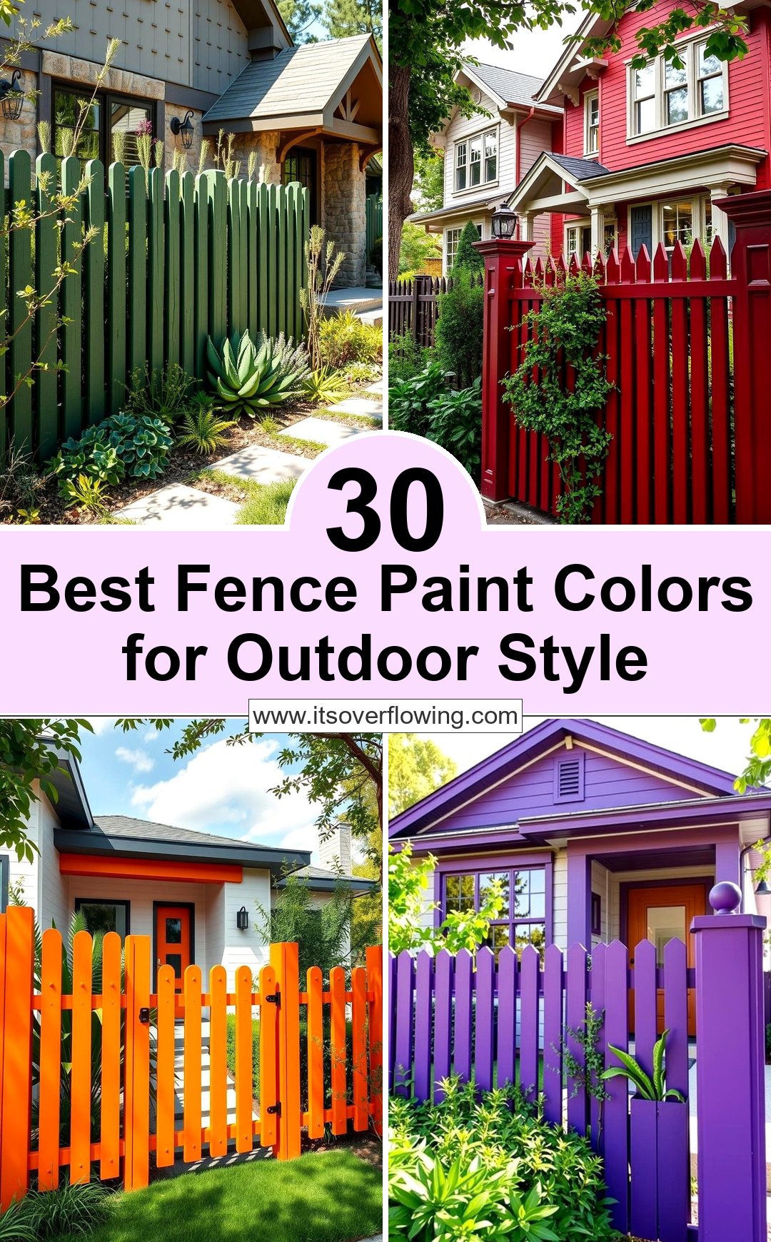 30 Best Fence Paint Colors for Outdoor Style