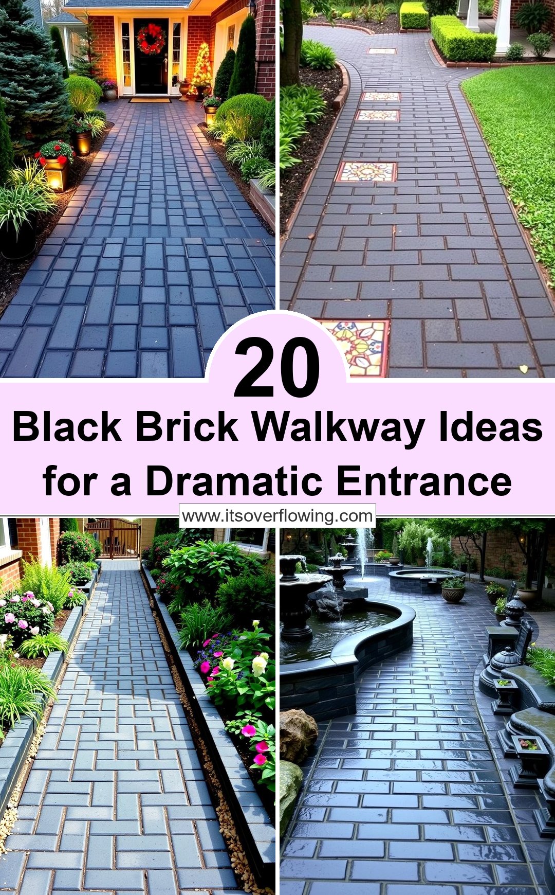 20 Black Brick Walkway Ideas for a Dramatic Entrance