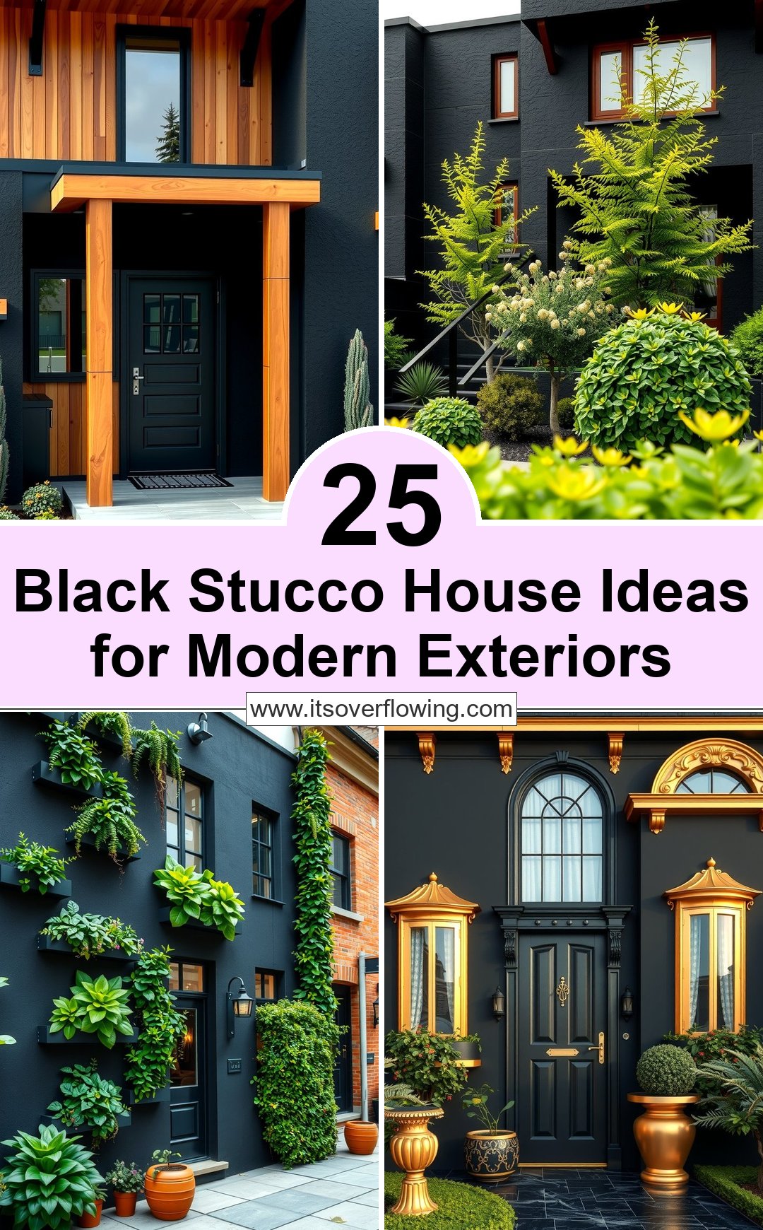 25 Black Stucco House Ideas for Modern Exteriors
