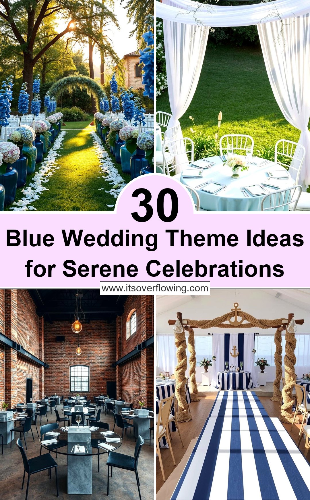 30 Blue Wedding Theme Ideas for Serene Celebrations