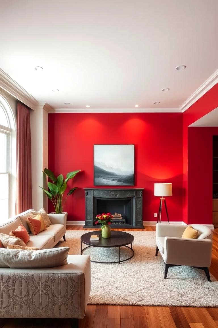 17 Red Living Room Ideas for Dramatic Modern Interiors