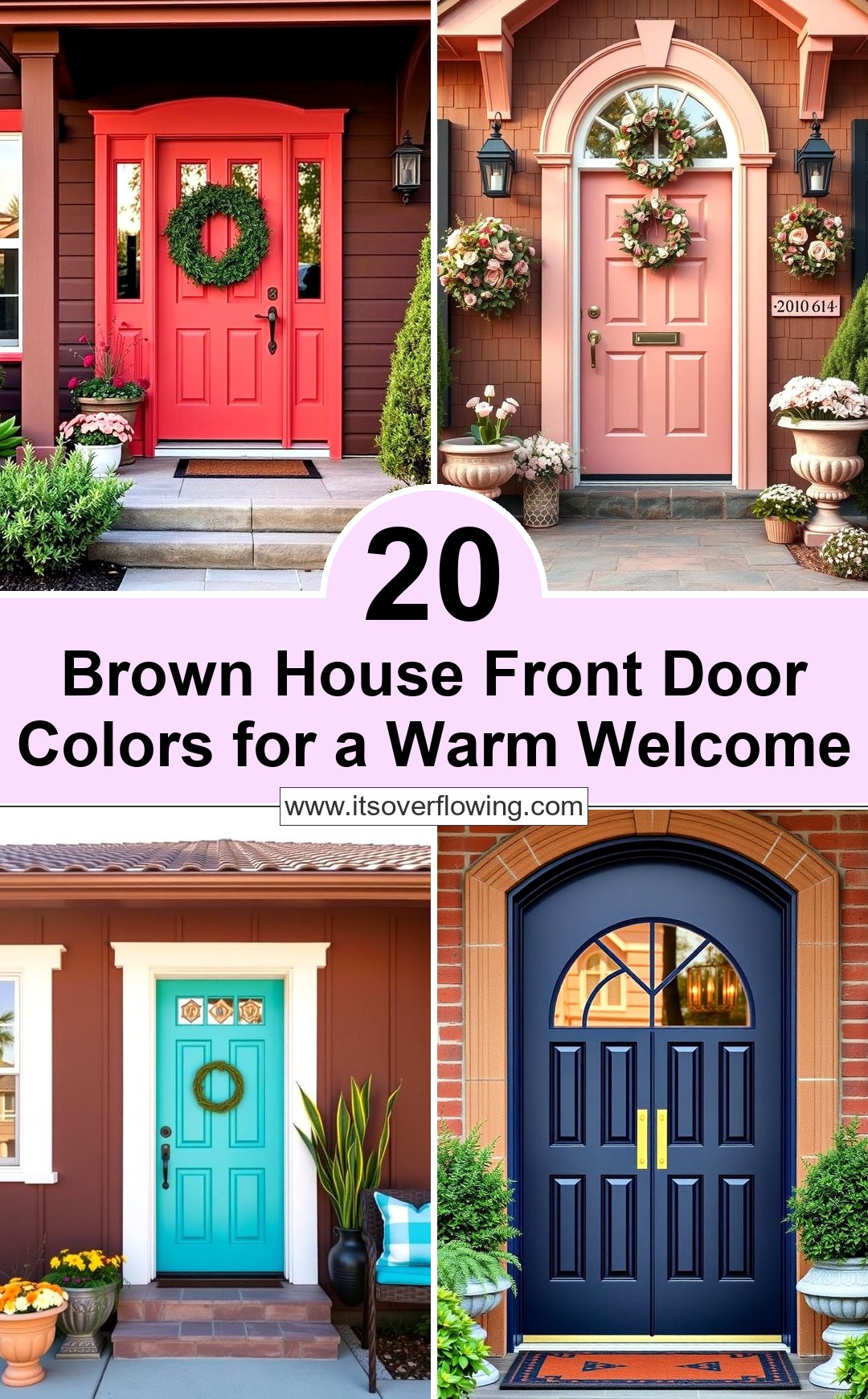 20 Brown House Front Door Colors for a Warm Welcome