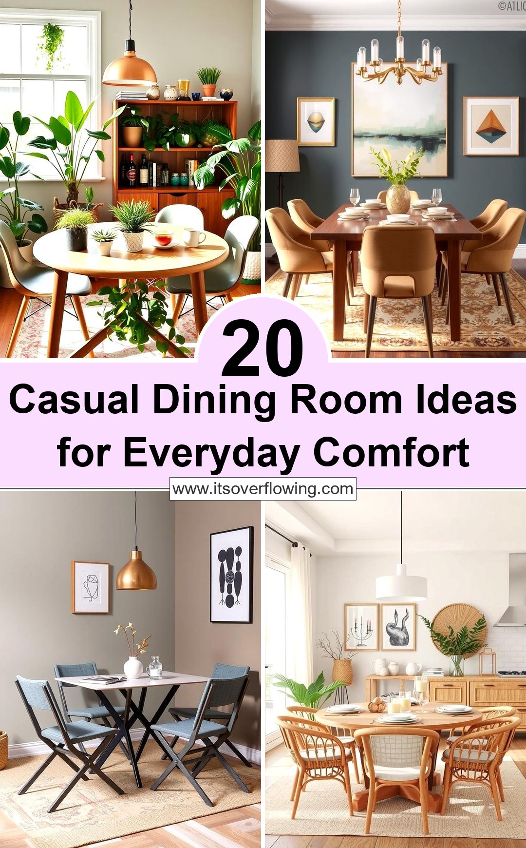 20 Casual Dining Room Ideas for Everyday Comfort