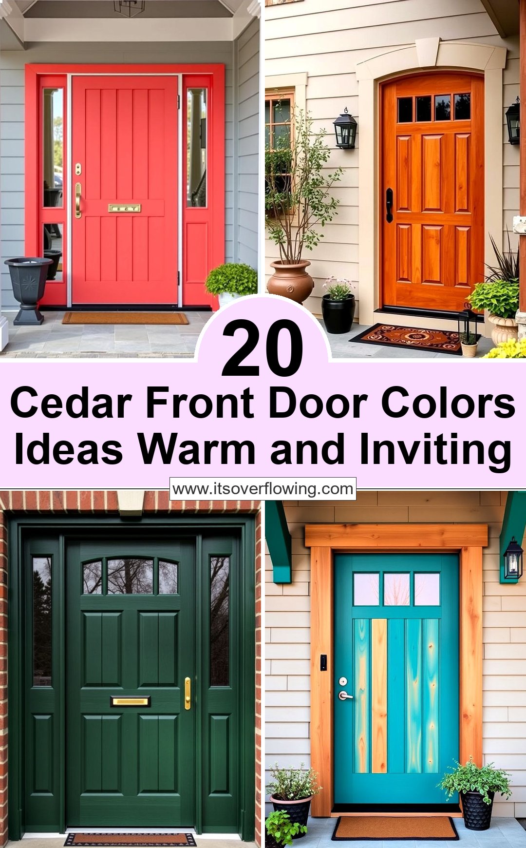 20 Cedar Front Door Colors Ideas: Warm & Inviting