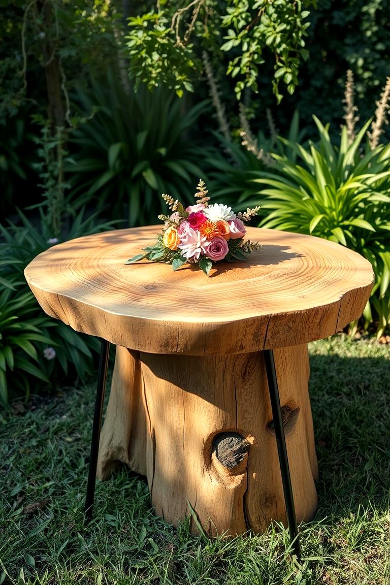 21 Creative Tree Stump Decorating Ideas for Rustic Accents