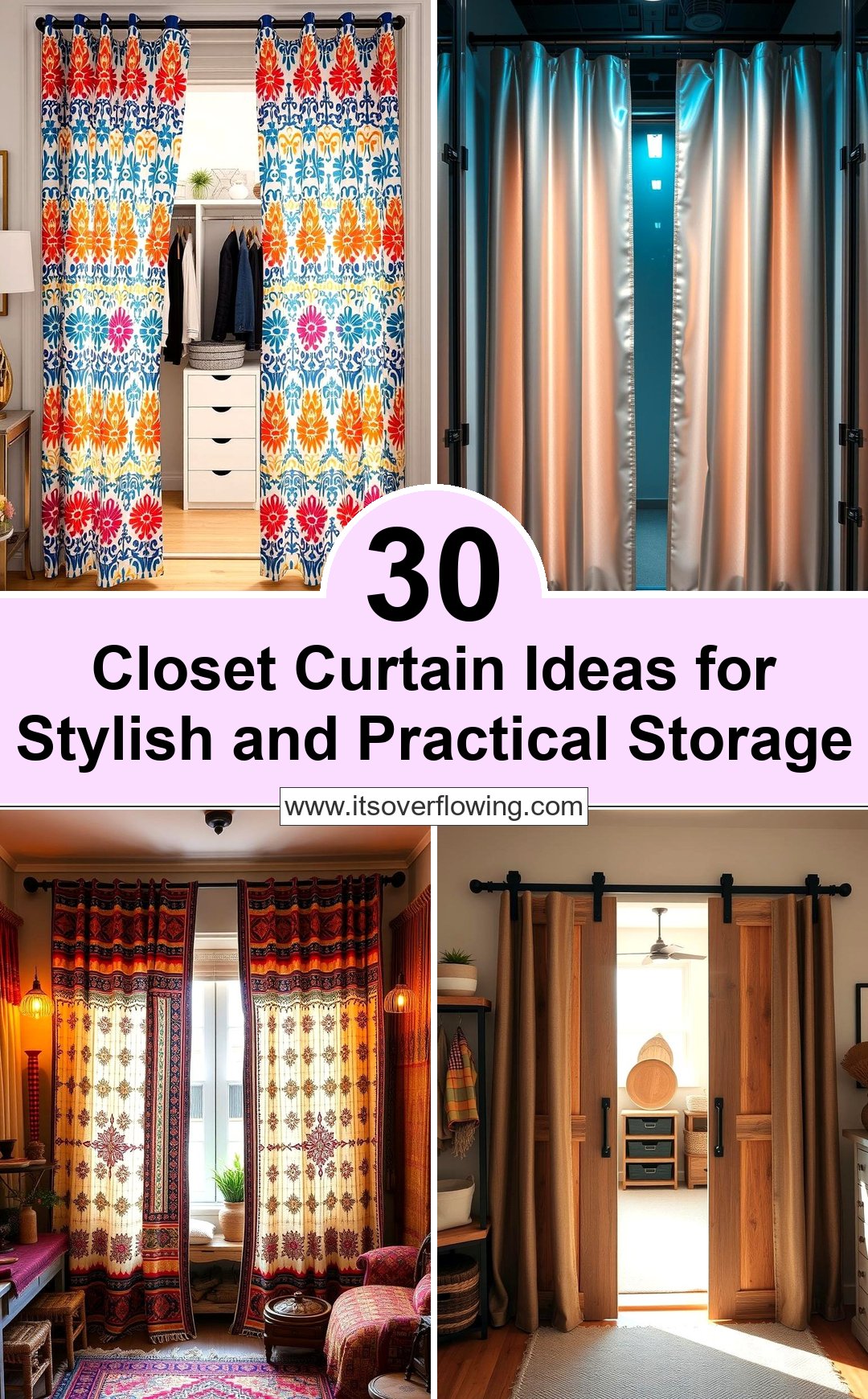 30 Closet Curtain Ideas for Stylish and Practical Storage