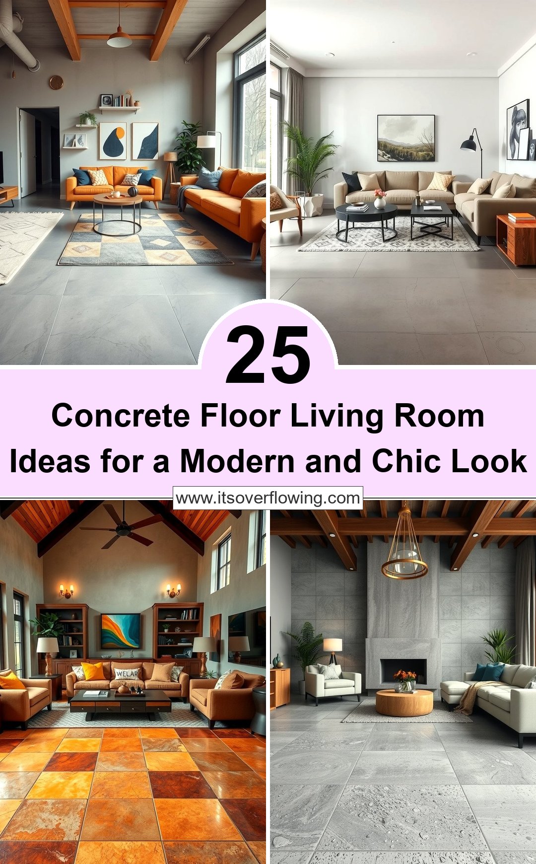 25 Concrete Floor Living Room Ideas for a Modern and Chic Look