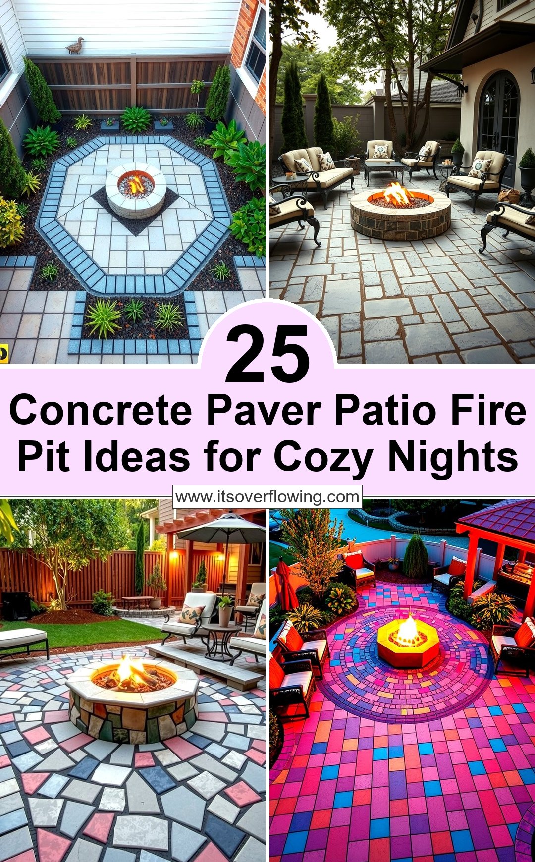 25 Concrete Paver Patio Fire Pit Ideas for Cozy Nights