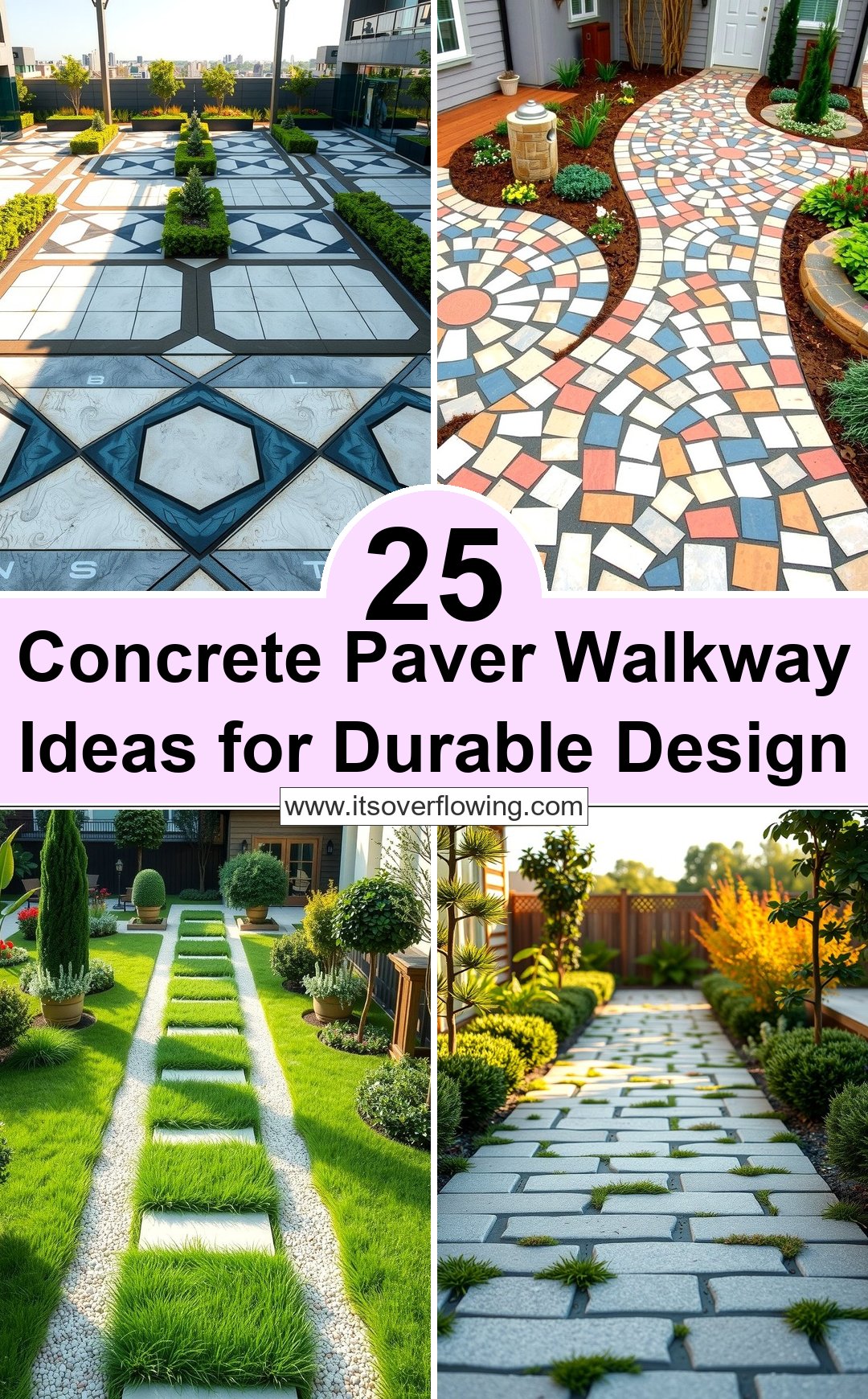 25 Concrete Paver Walkway Ideas for Durable Design