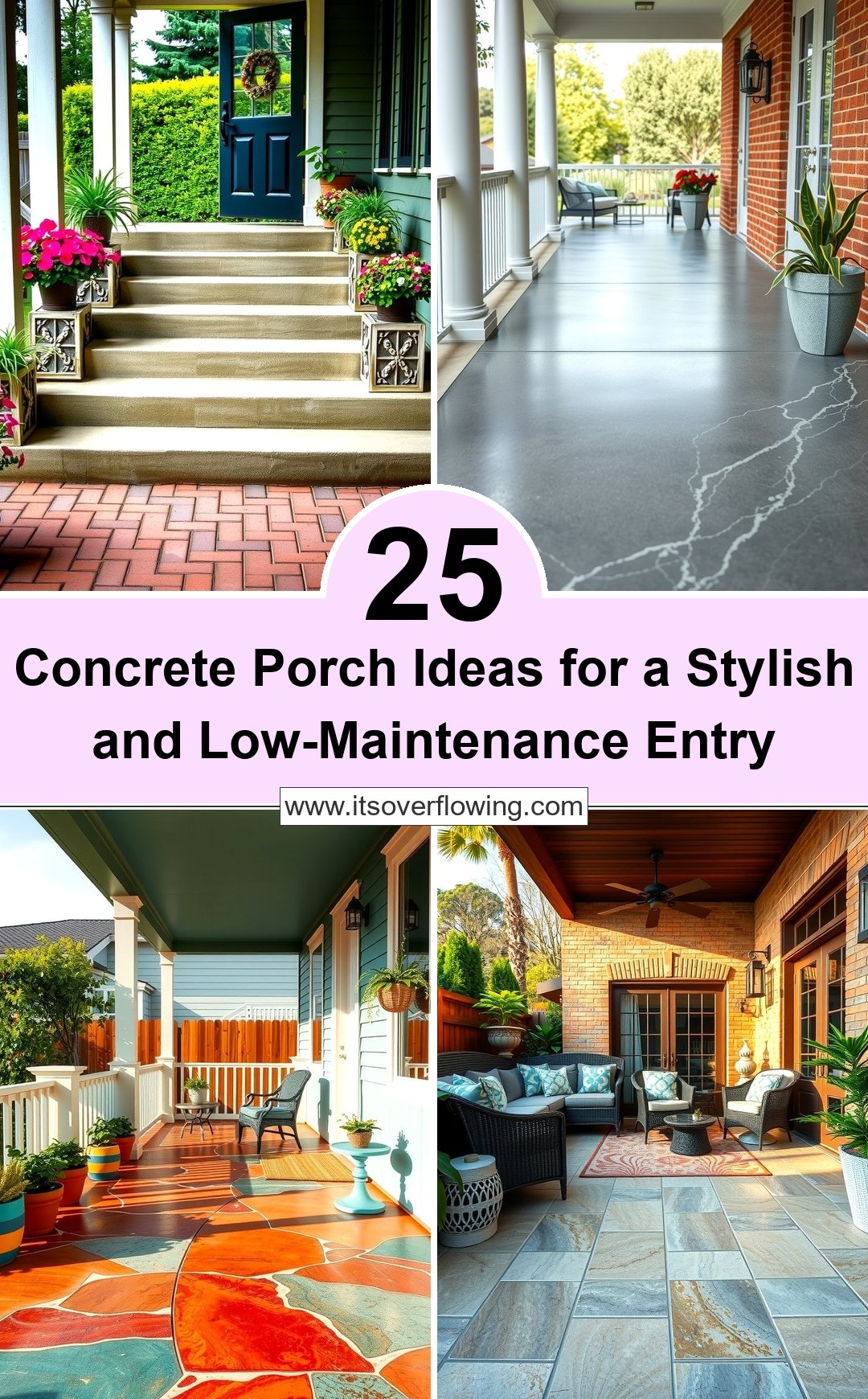 25 Concrete Porch Ideas for a Stylish and Low-Maintenance Entry
