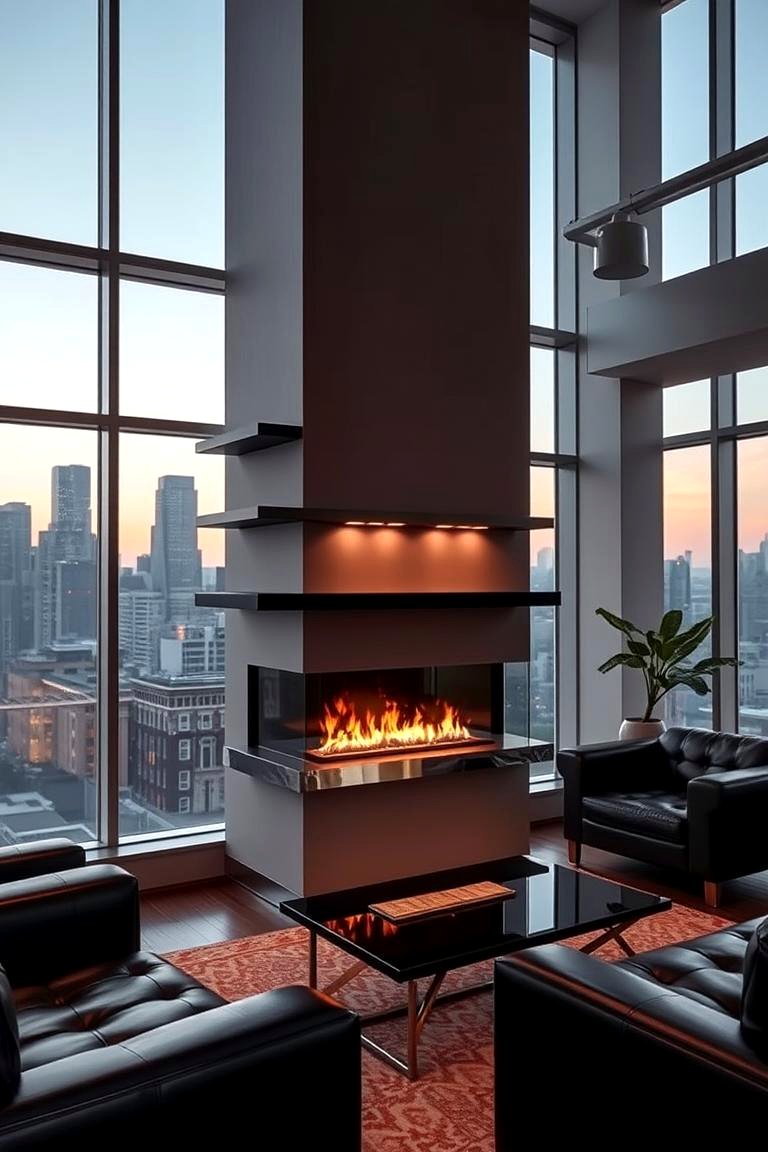 30 Linear Fireplace Ideas for Modern Home Heating
