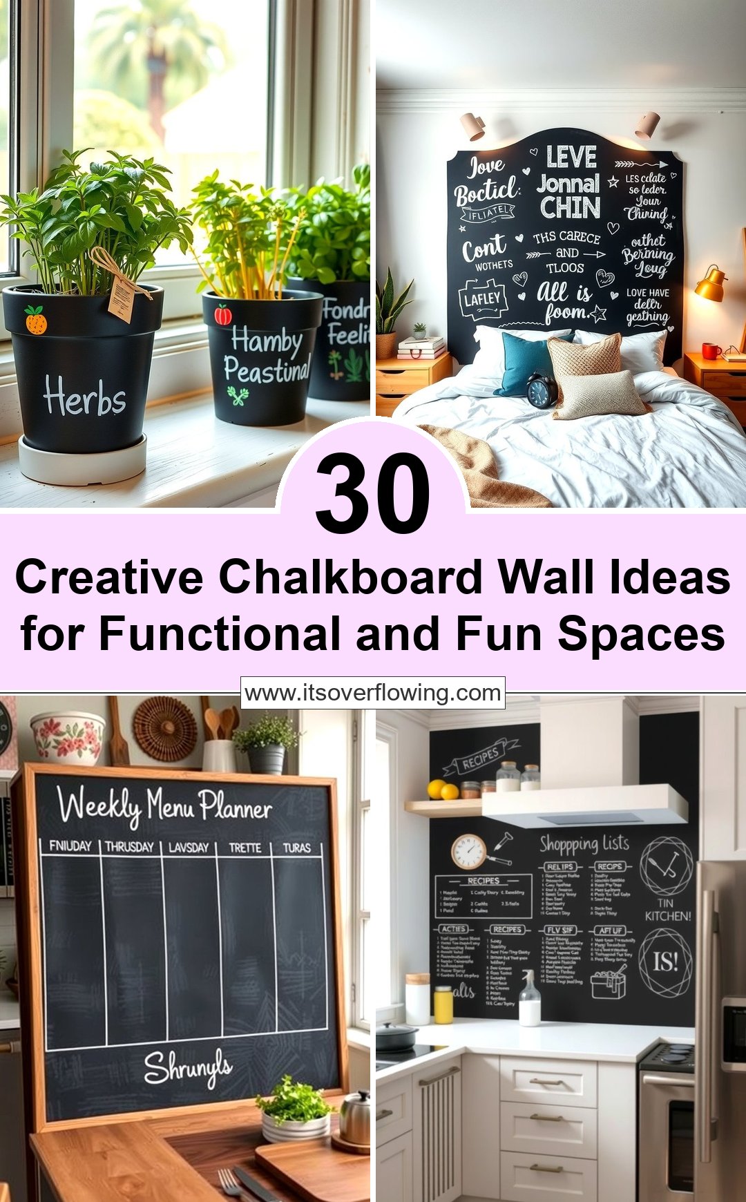 30 Creative Chalkboard Wall Ideas for Functional & Fun Spaces