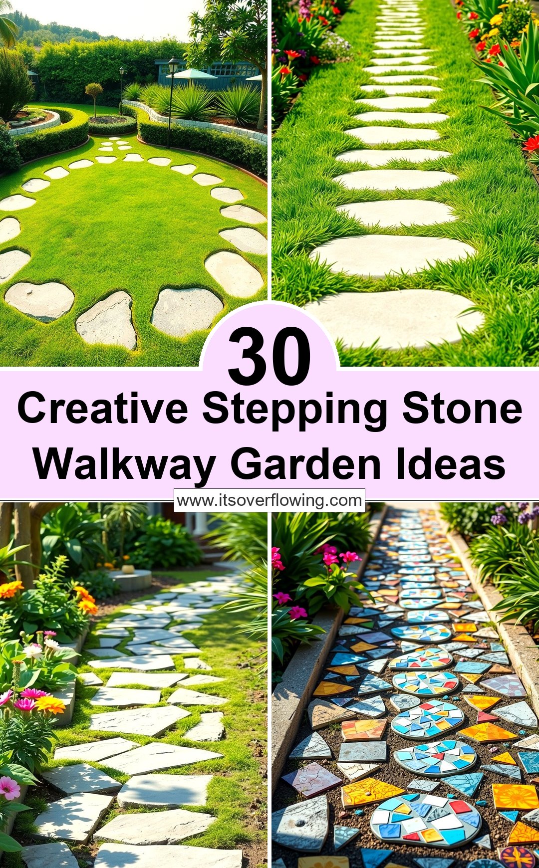 30 Creative Stepping Stone Walkway Garden Ideas