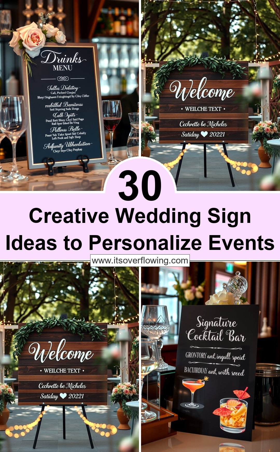 30 Creative Wedding Sign Ideas to Personalize Events