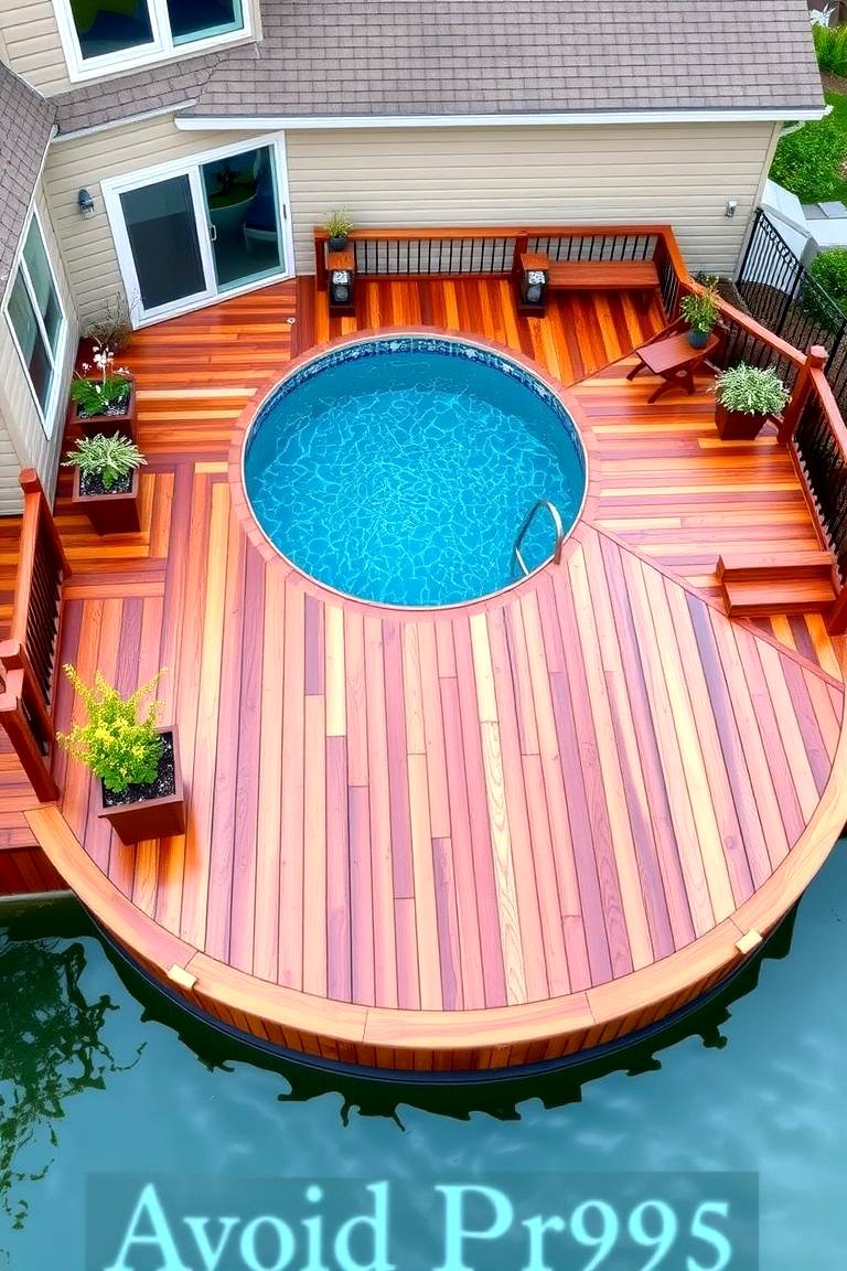 21 Above-Ground Pool Deck Ideas for Backyard Fun