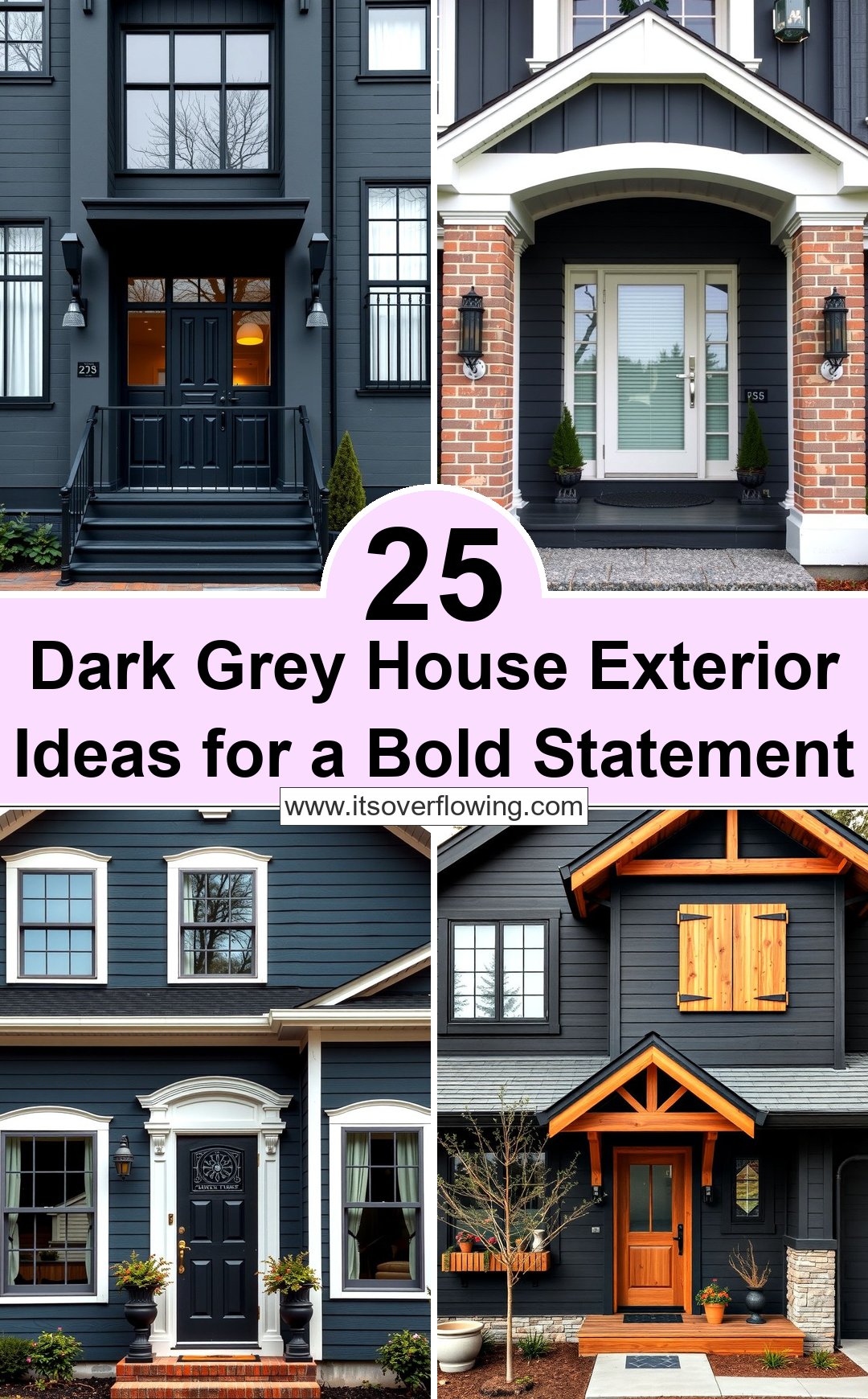 25 Dark Grey House Exterior Ideas for a Bold Statement