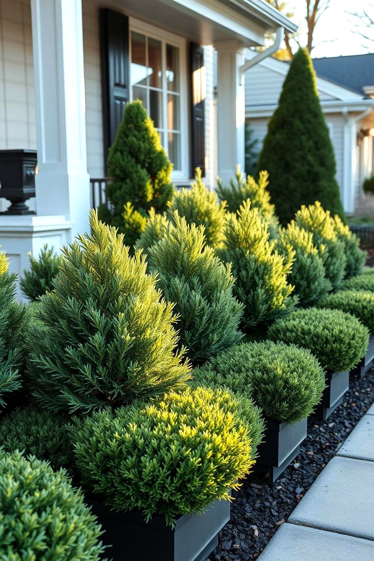 30 Front Yard Evergreen Landscaping Ideas for Year-Round Beauty