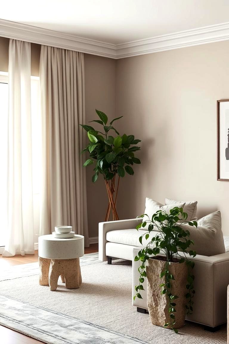 30 Greige Living Room Ideas for Neutral & Warm Modern Spaces