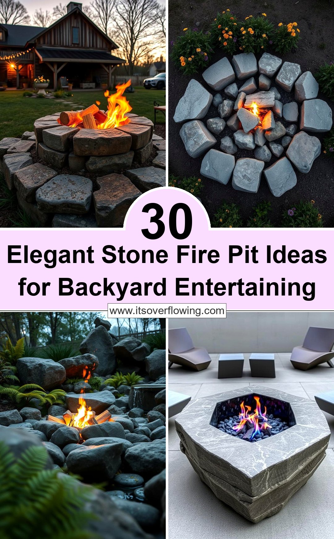 30 Elegant Stone Fire Pit Ideas for Backyard Entertaining