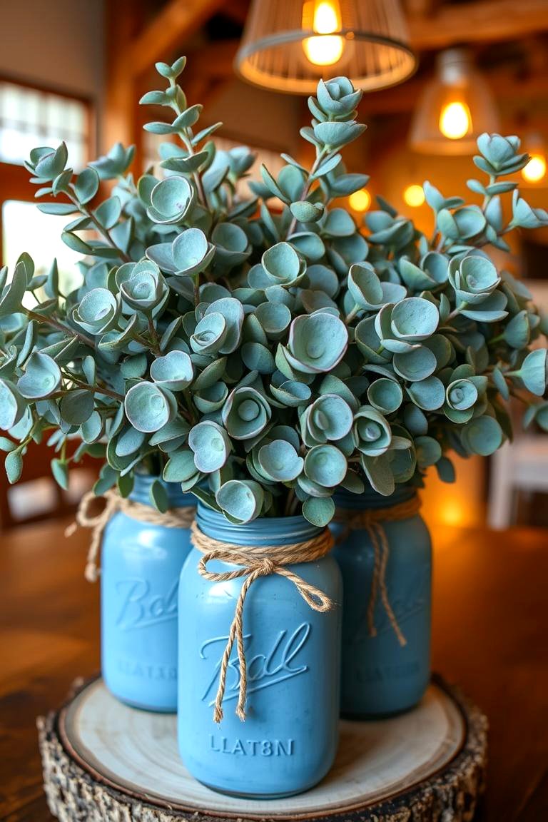 30 Eucalyptus Wedding Centerpieces for Natural Elegance
