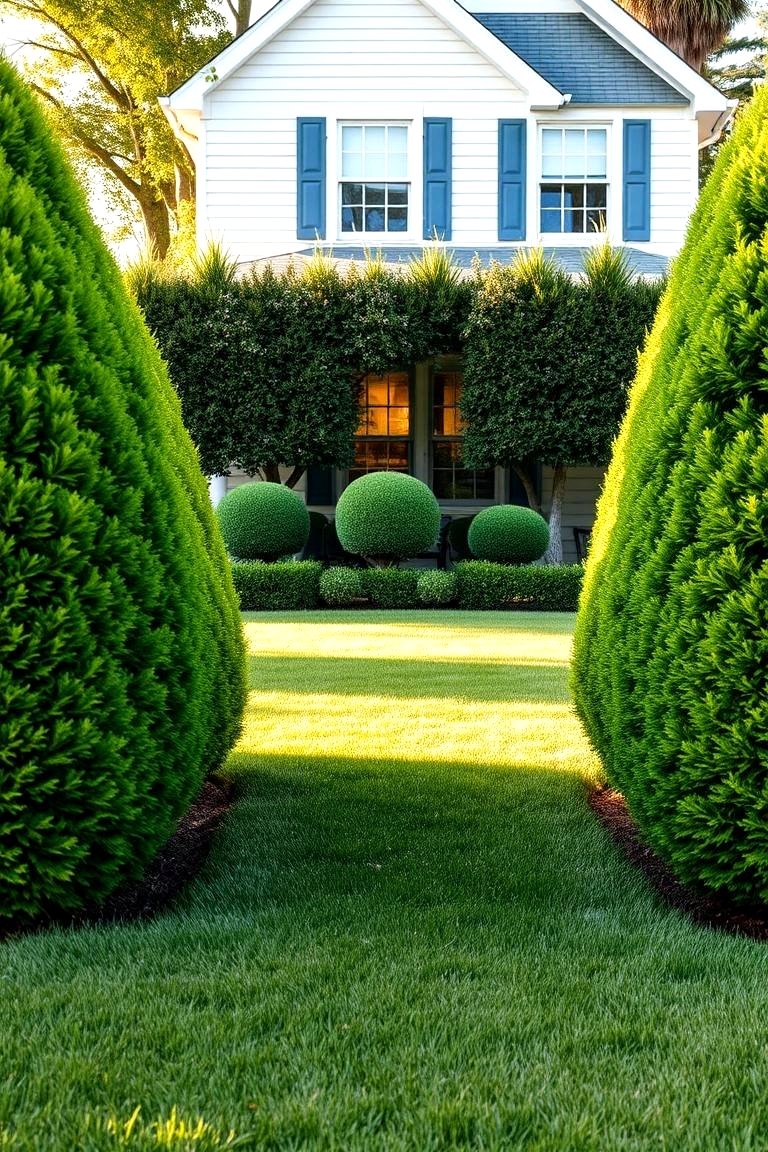 30 Front Yard Evergreen Landscaping Ideas for Year-Round Beauty