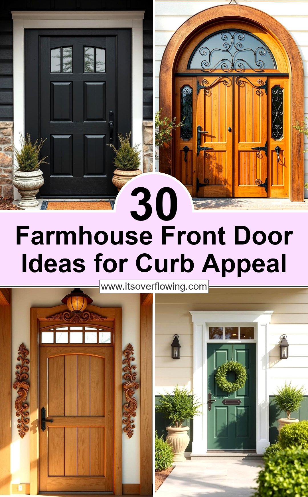 30 Farmhouse Front Door Ideas for Curb Appeal