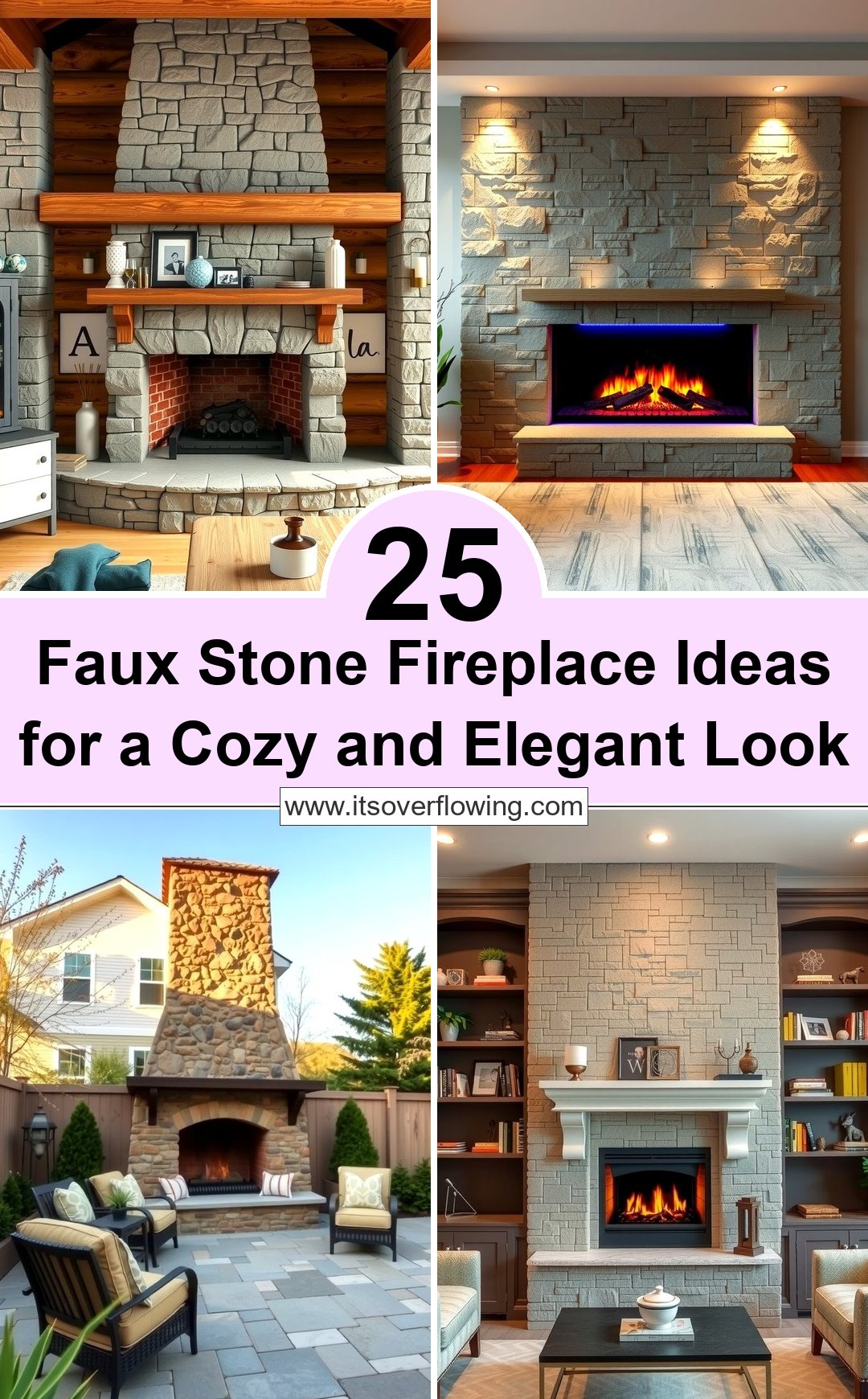 25 Faux Stone Fireplace Ideas for a Cozy and Elegant Look