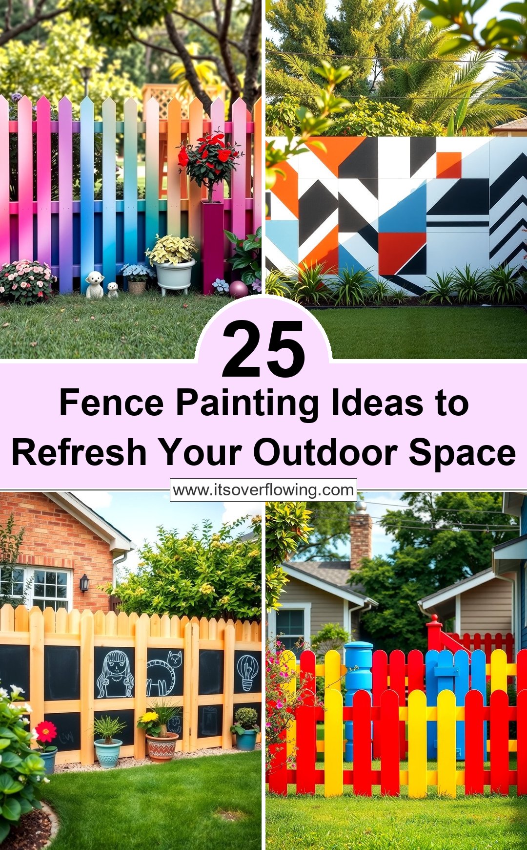 25 Fence Painting Ideas to Refresh Your Outdoor Space
