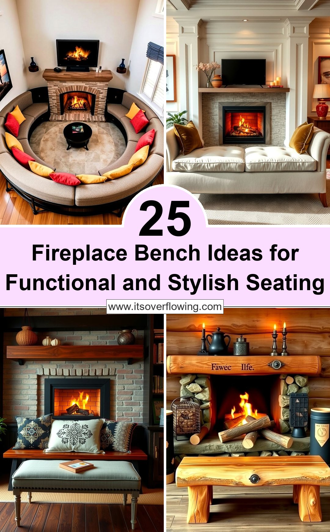 25 Fireplace Bench Ideas for Functional and Stylish Seating