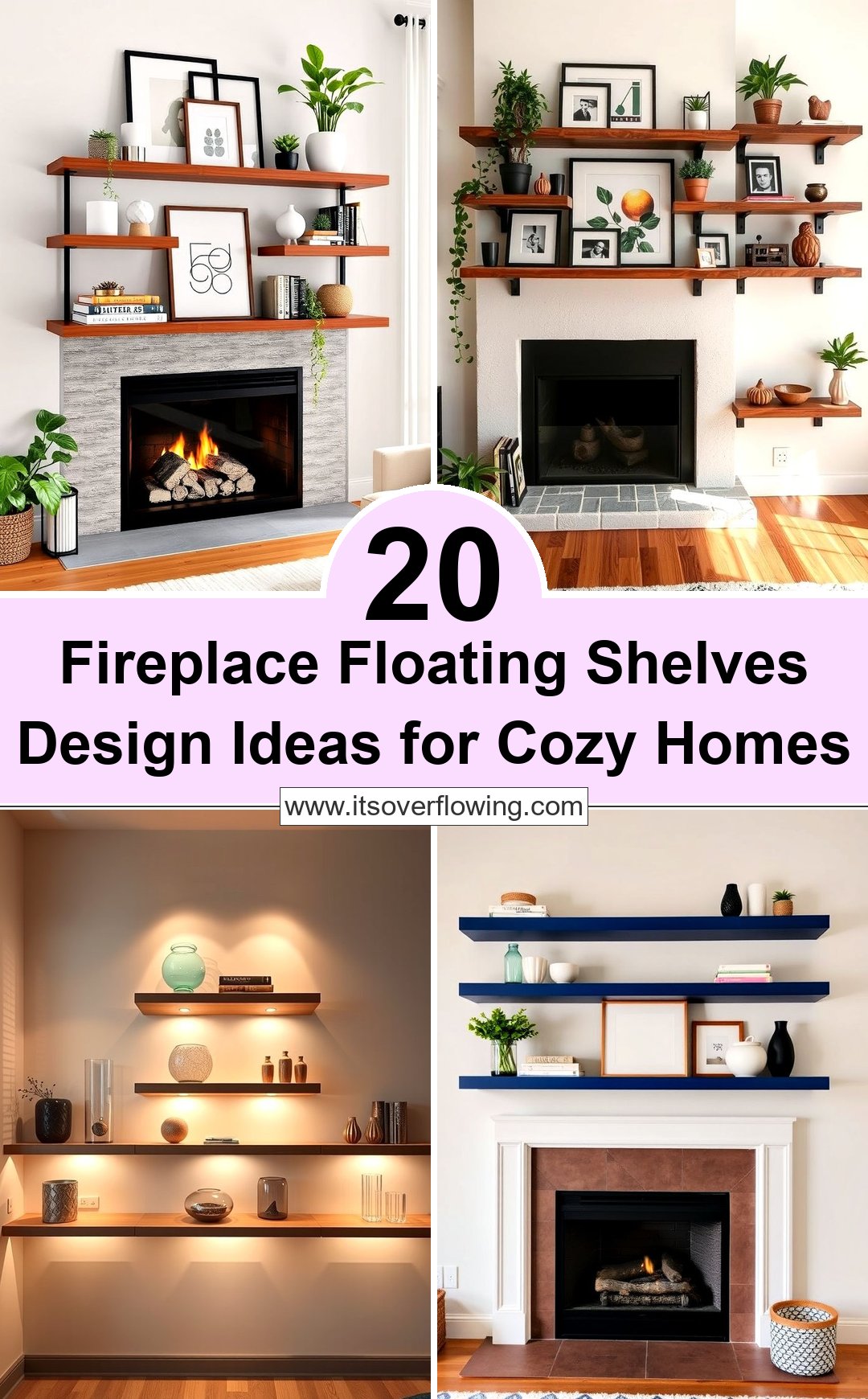 20 Fireplace Floating Shelves Design Ideas for Cozy Homes
